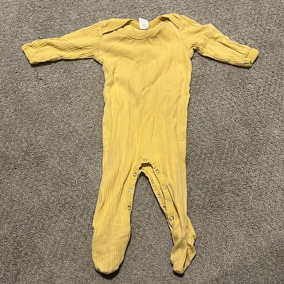 kate quinn | One Pieces | Kate Quinn Mustard Yellow Ribbed Footie ...